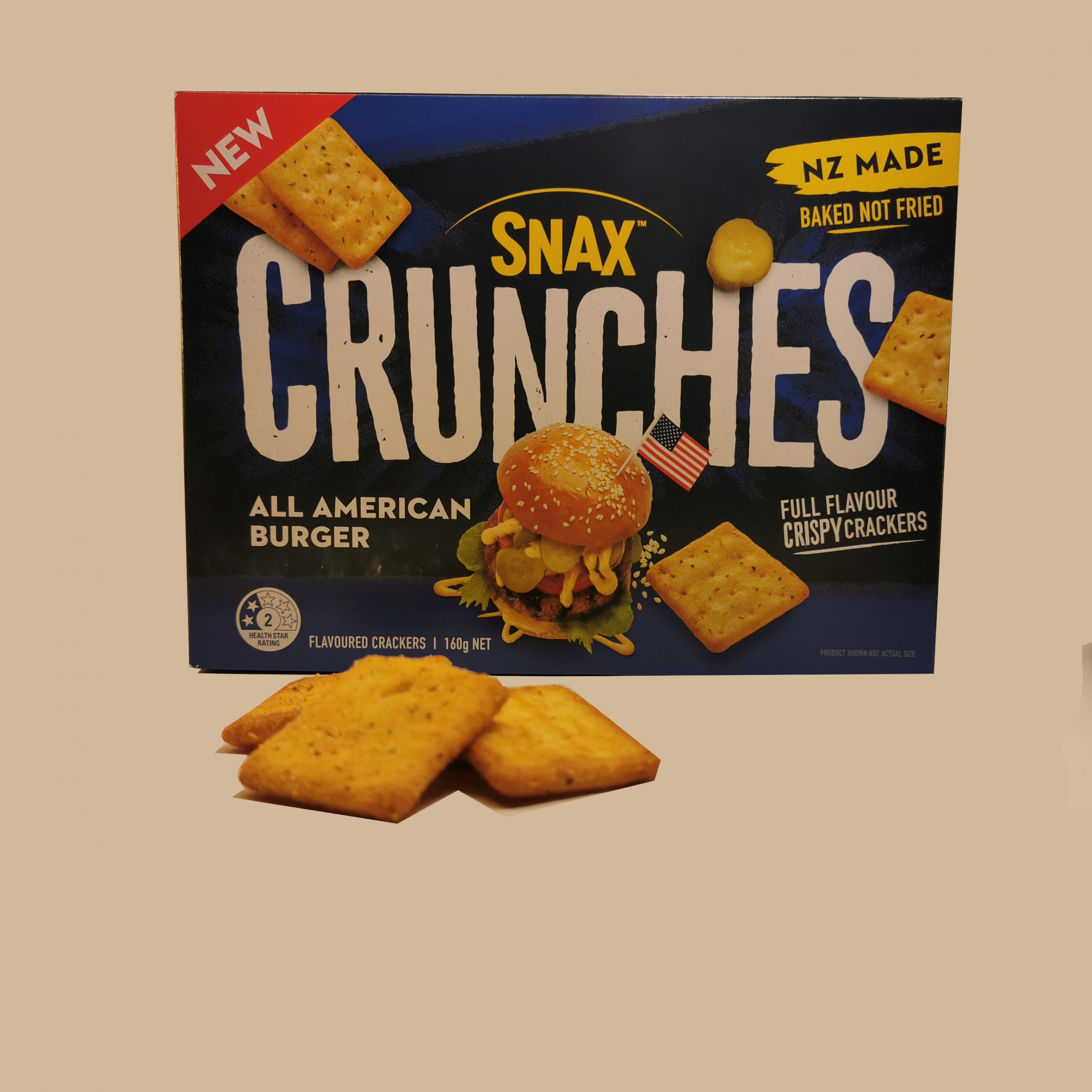 Snax Crunches - All American Burger - @sh1teater NZ snack reviews