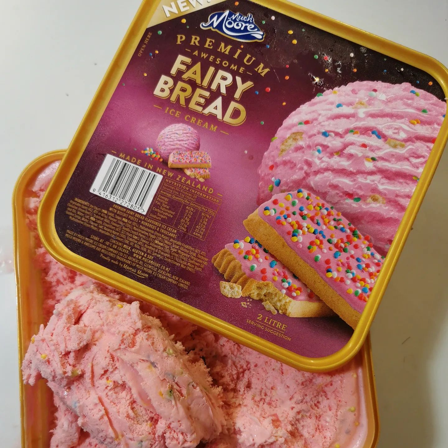 Much Moore - Fairy Bread Ice Cream - @sh1teater NZ snack reviews